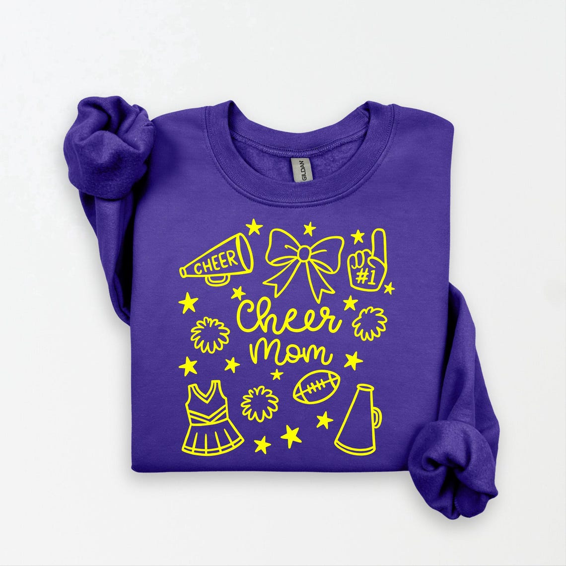 Cheer Mom Doodle Svg - Cheer Shirt Design Svg - Cheer Cut File - Dxf ...