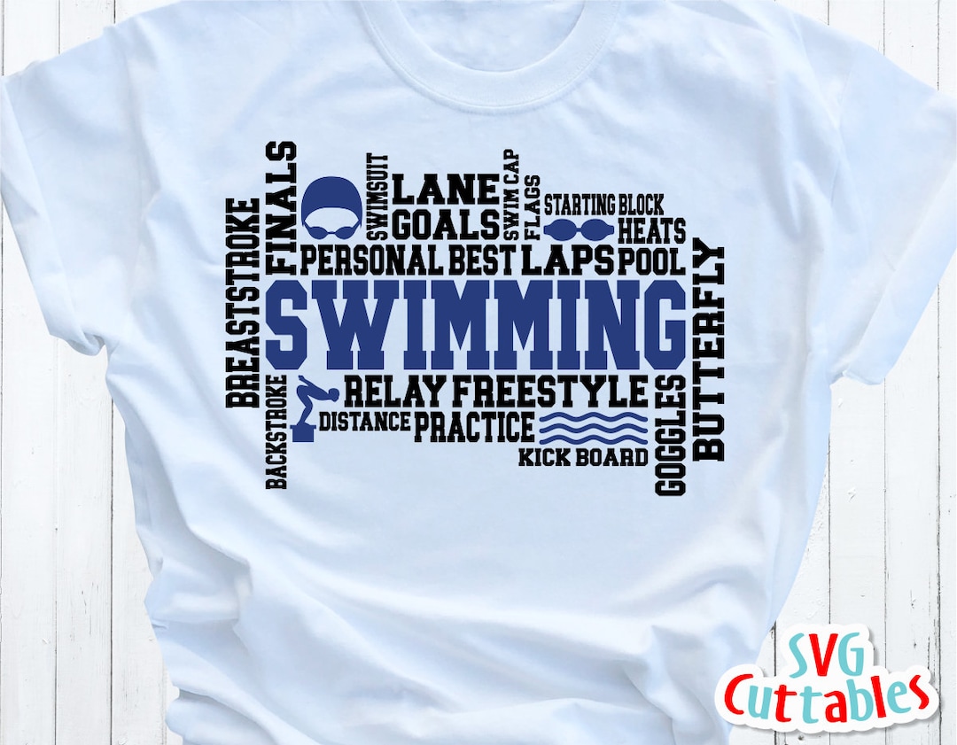 Swimming Svg - Swim - Word Art Svg - Eps - Dxf - Subway Art - Cut File ...