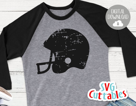 Football Helmet Svg Dxf Eps Distressed Football Helmet | Etsy