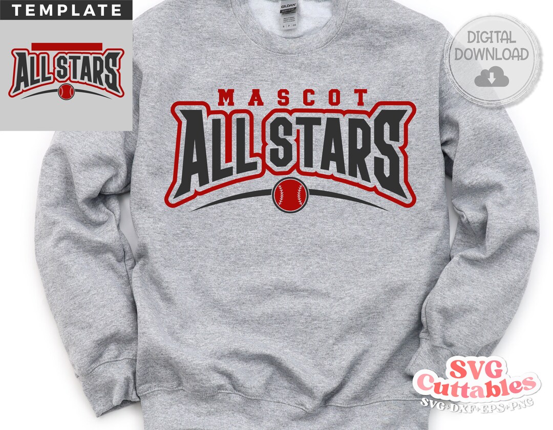 All Stars Svg - All Stars Template 0012- Svg - Eps - Dxf - Png ...