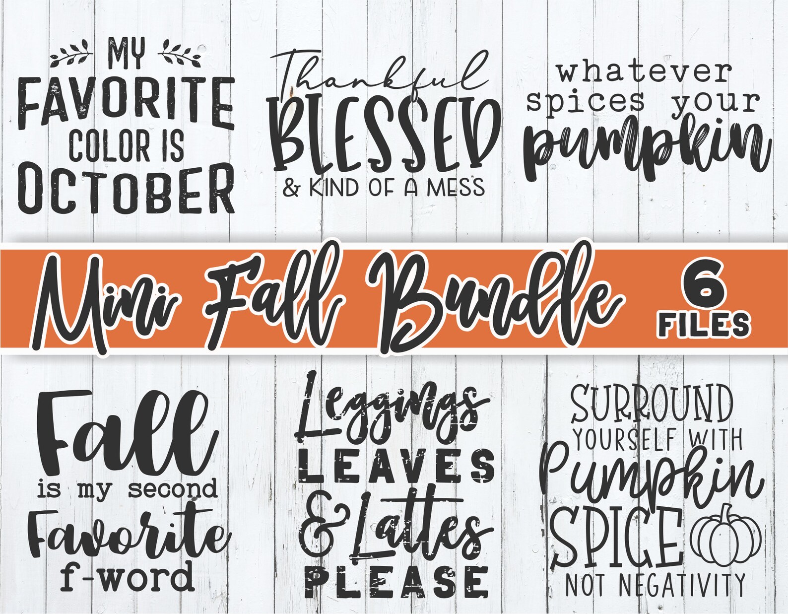 Fall Mini Bundle Svg Dxf Eps Png Fall Autumn Bundle | Etsy