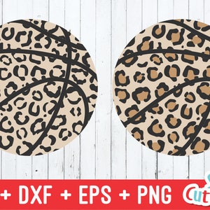 Leopard Print Basketball Svg - Basketball Cut File - Svg - Dxf - Eps ...