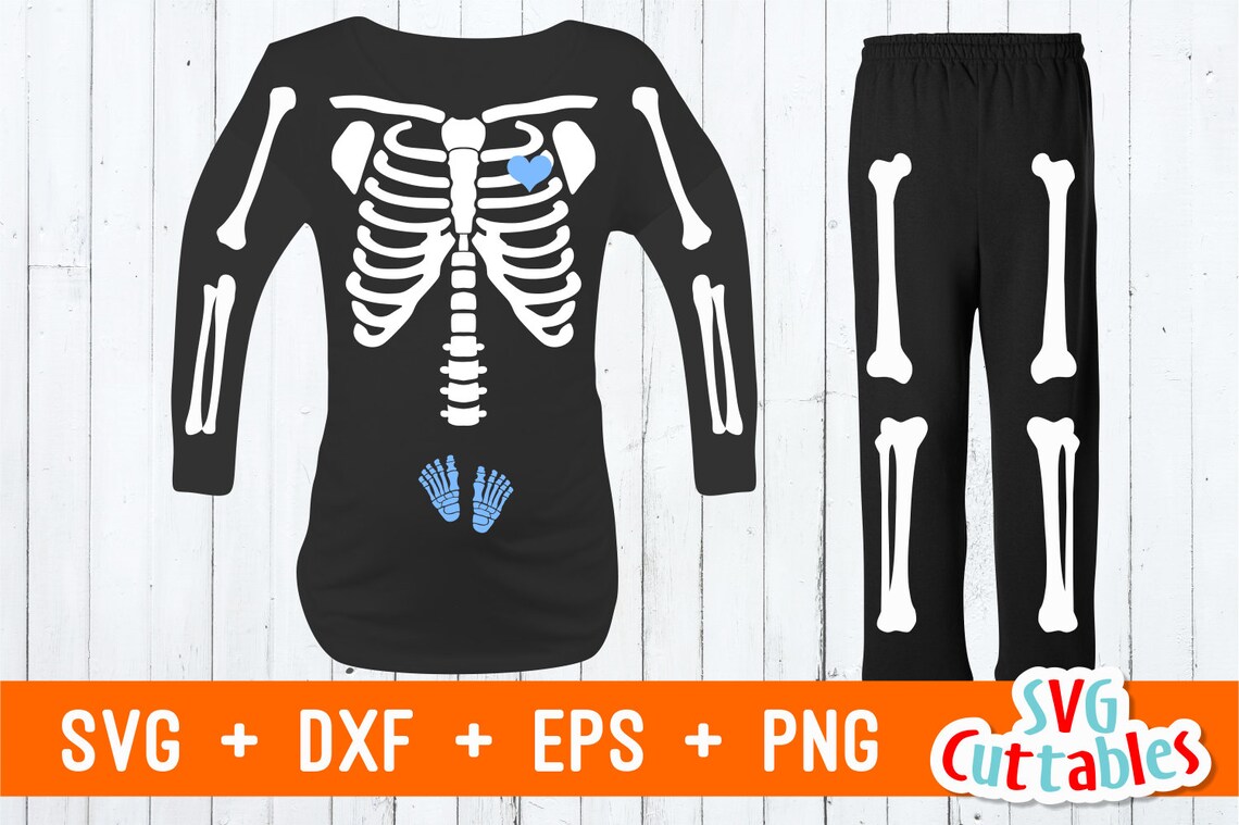 Pregnant Skeleton Svg - Halloween Svg, Eps, Dxf, Halloween Shirt Svg ...