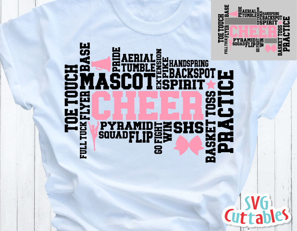 Cheer Svg Cheer Word Art Svg Cheer Subway Art Dxf Eps - Etsy