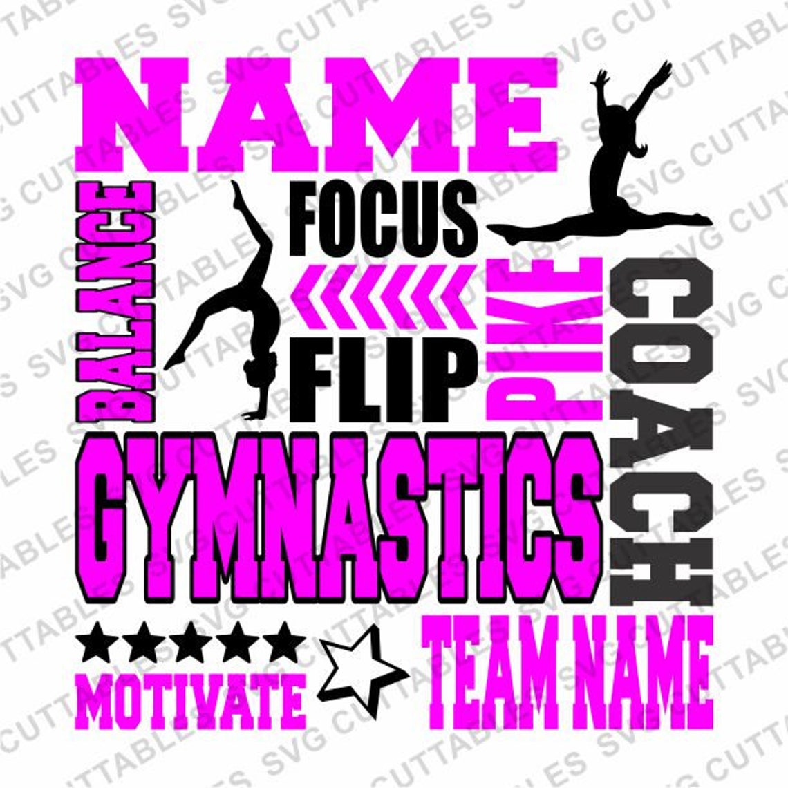 Gymnastics Svg Gymnastics Cut File Gymnastics Dxf - Etsy