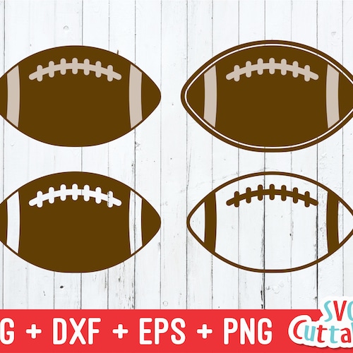 Football Svg Football Dxf Eps Football Cut File Contour - Etsy