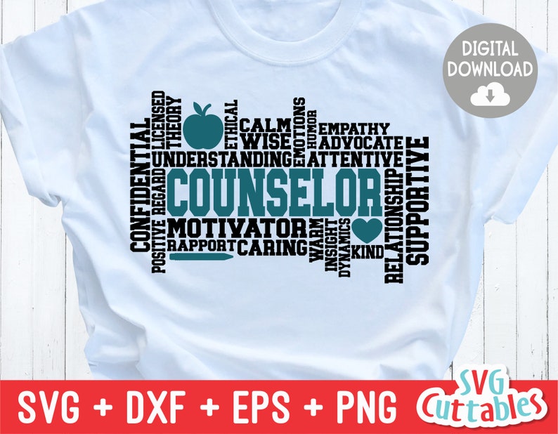 Counselor Svg Counselor Word Art Svg Dxf Eps Png - Etsy