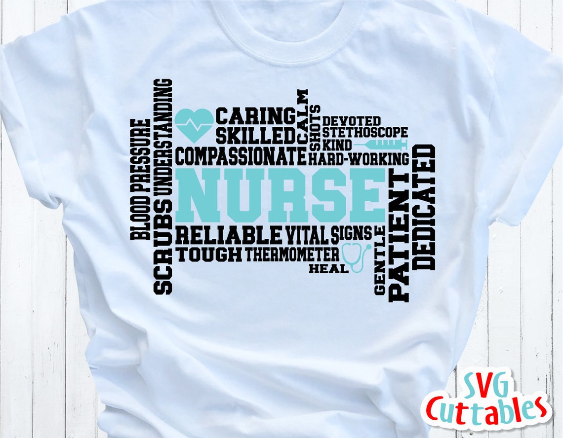 Nurse Svg - Word Art - Subway Art - Svg - Dxf - Eps - Cut File ...