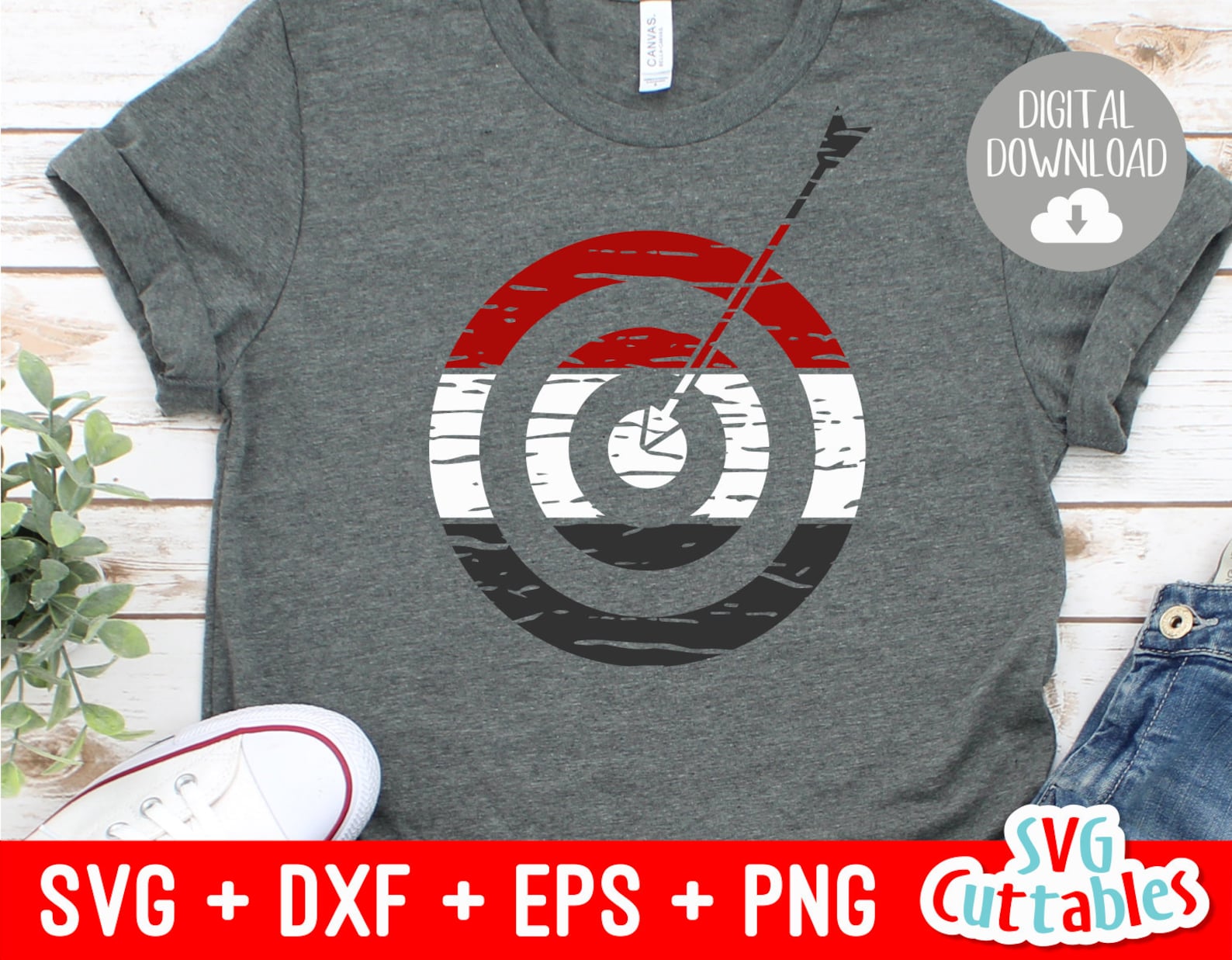 Distressed Archery Target Svg Archery Svg Dxf Eps - Etsy