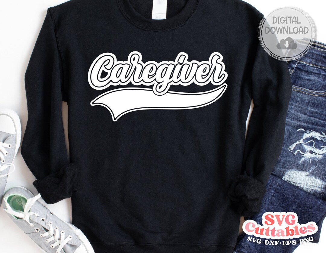 Caregiver Svg - Cut File - Occupation - Swoosh - Svg - Dxf - Eps - Png ...
