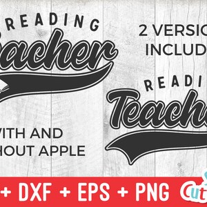 Reading Teacher Svg - Teacher Cut File - Occupation - Swoosh - Svg ...