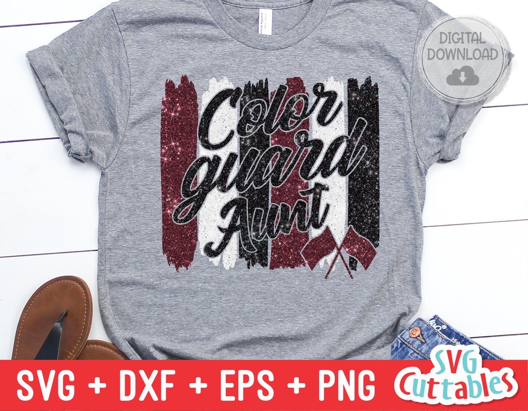 Color Guard Aunt Svg - Color Guard - Svg - Dxf - Eps - Png - Brush ...