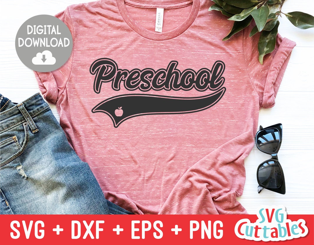 Preschool Svg - Preschool Cut File - Teacher - Swoosh - Svg - Dxf - Eps ...