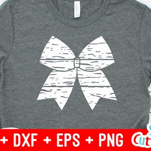 Distressed Cheer Bow Svg - Cheer Cut File - Dxf - Eps - Svg - Png ...