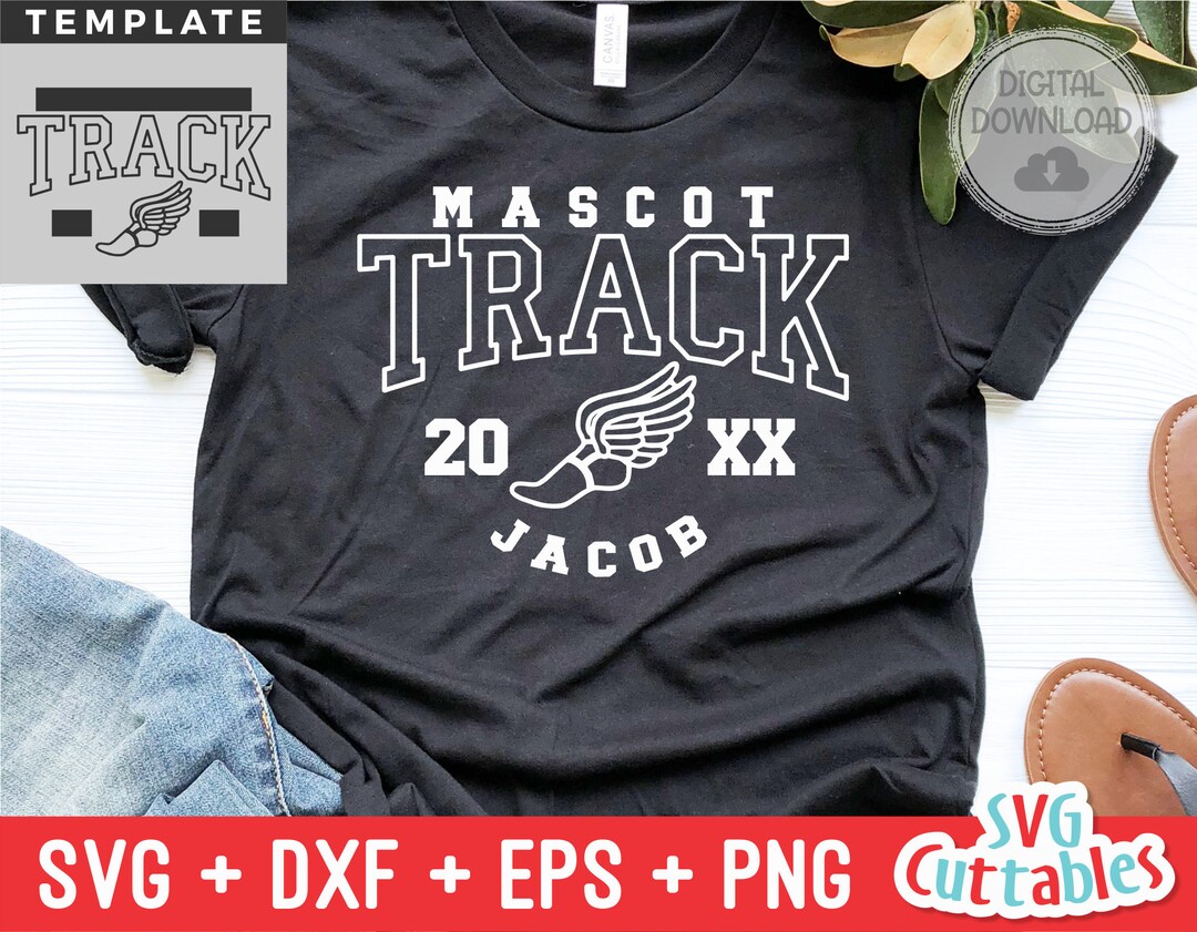 Track Svg - Track and Field Template 009 - Track Cut File - Svg - Eps ...