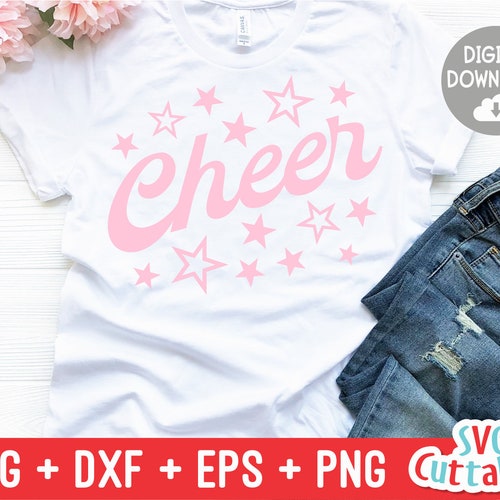 Cheer Word Art Svg Cheerleader Cut File Dxf Eps Svg - Etsy