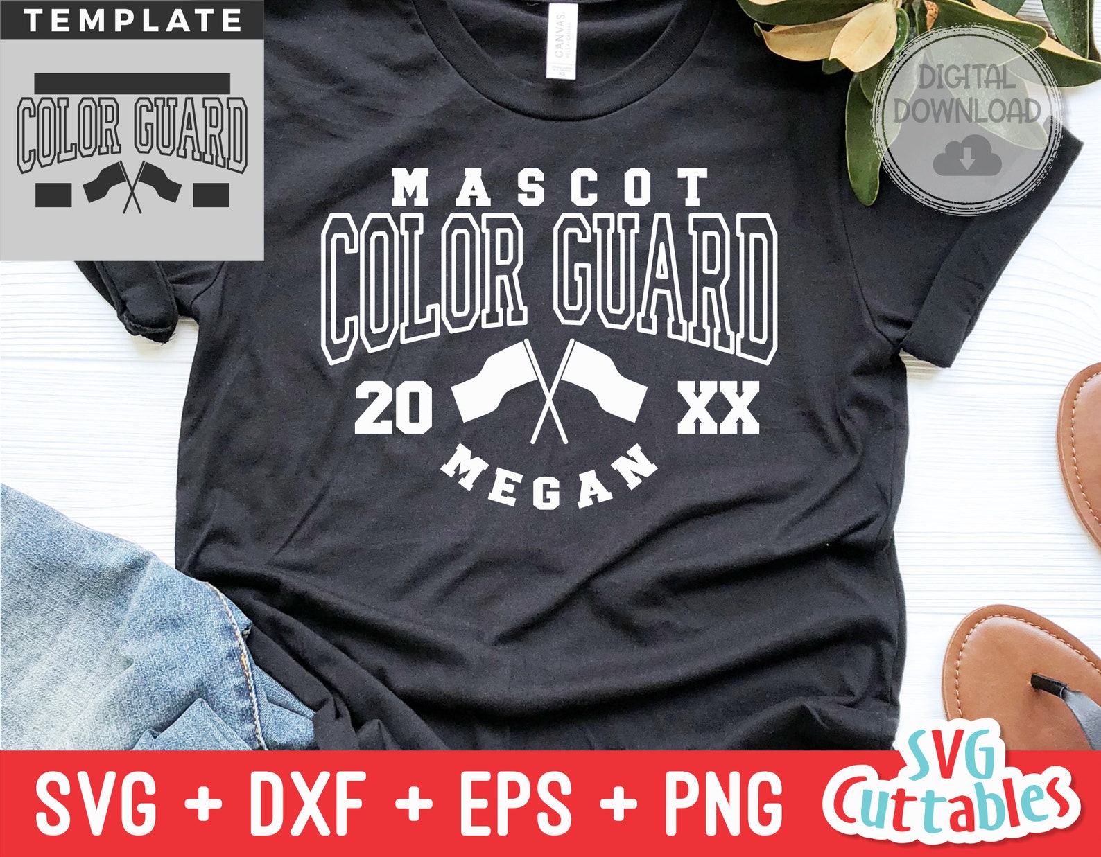 Color Guard Svg Color Guard Template 005 Svg Dxf Eps - Etsy