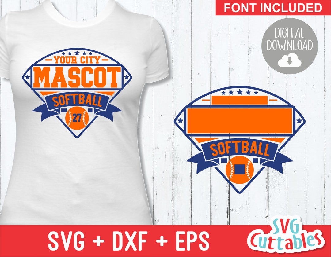 Softball Svg, Softball Template, Team, Svg, Eps, Dxf, Silhouette File ...