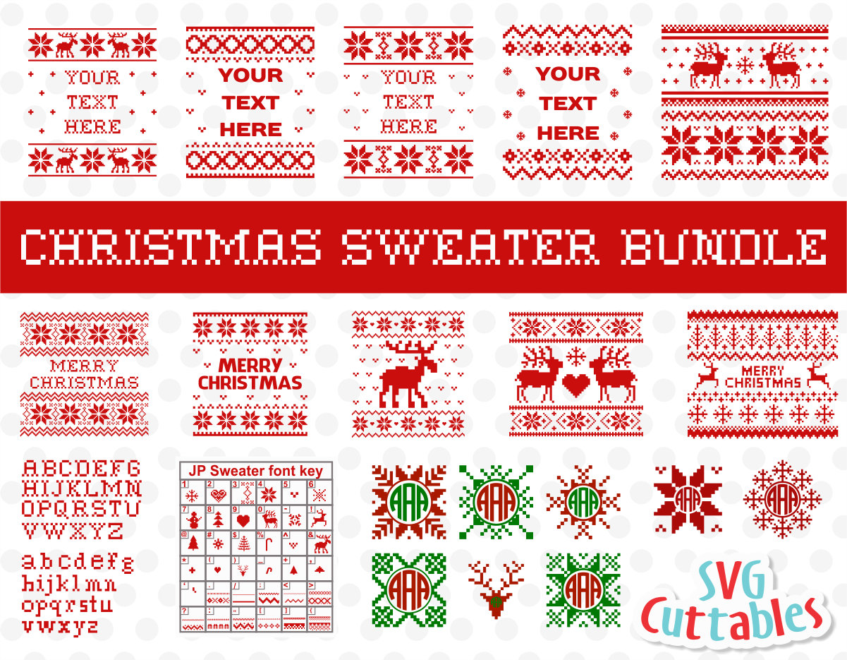 Christmas Sweater Pattern Svg - Etsy