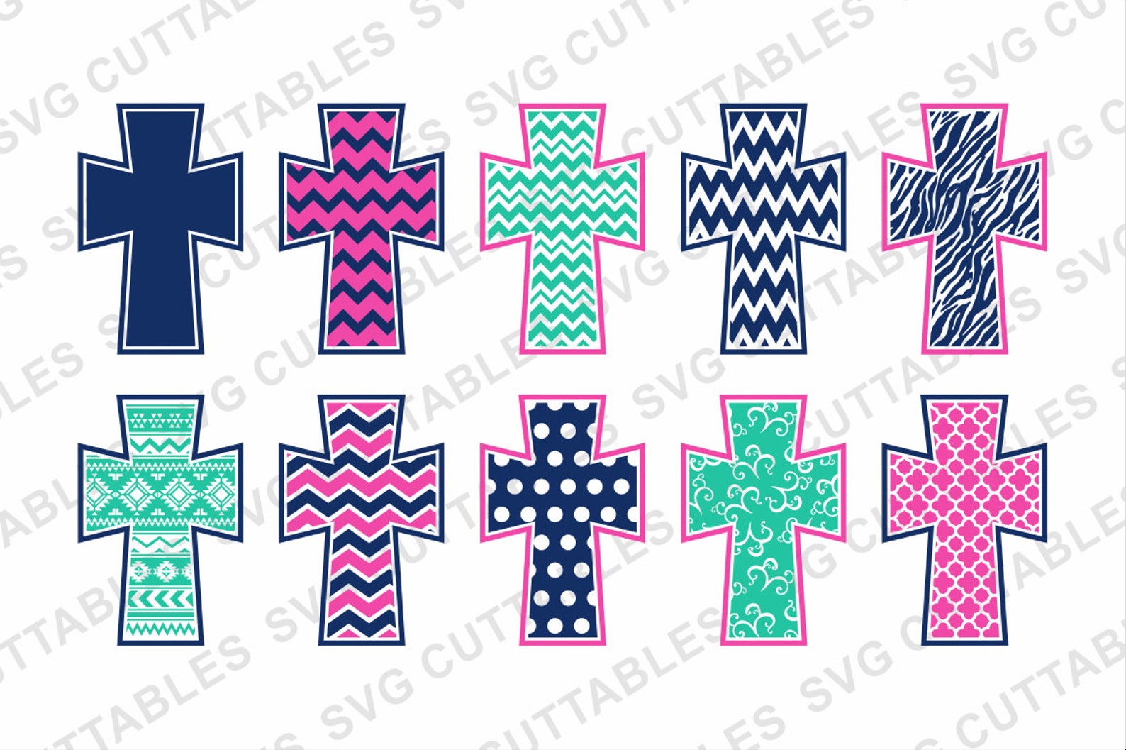 Cross svg cross monogram frame SVG EPS DXF christian svg | Etsy