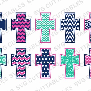 Cross Svg, Cross Monogram Frame SVG, EPS, DXF, Christian Svg, Faith Svg ...