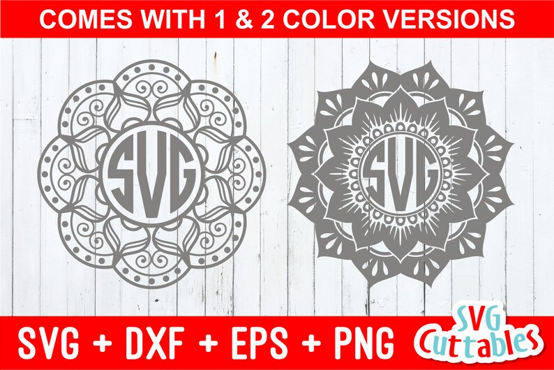 Mandala svg Mandala Monogram Frame svg mandala dxf Mandala | Etsy