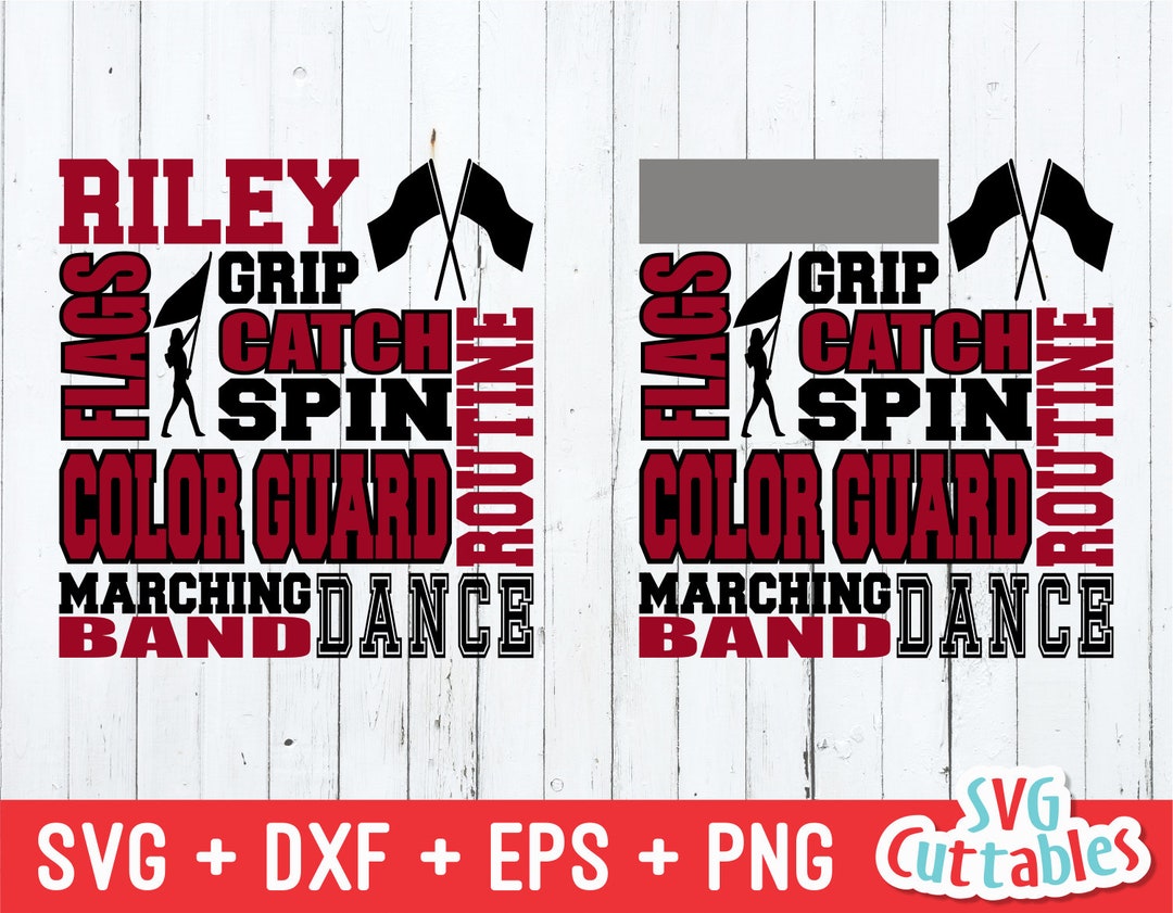 Color Guard Svg - Color Guard Subway Art - Svg - Dxf - Eps - Png - Cut ...