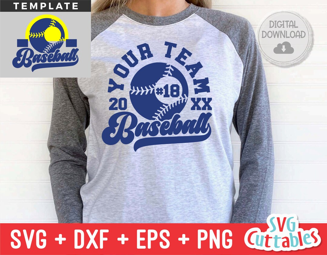 Baseball Svg - Baseball Template 0020- Svg - Eps - Dxf - Png ...