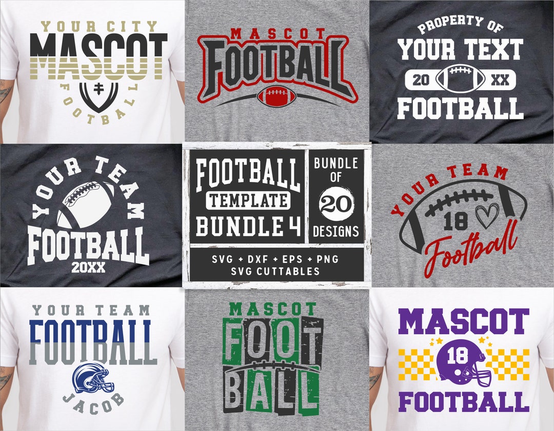 Football Bundle Svg - Football Template Bundle 4 - Svg - Dxf - Eps ...