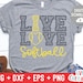 Softball Svg - Softball Cut File - Live Love Softball Svg - Dxf - Eps ...