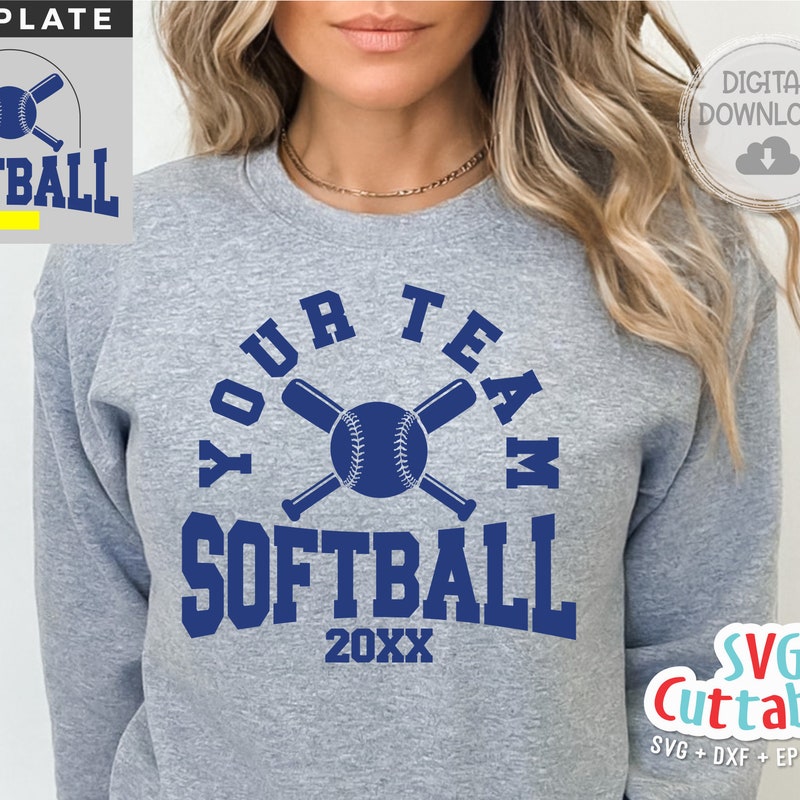 Softball Svg - Etsy