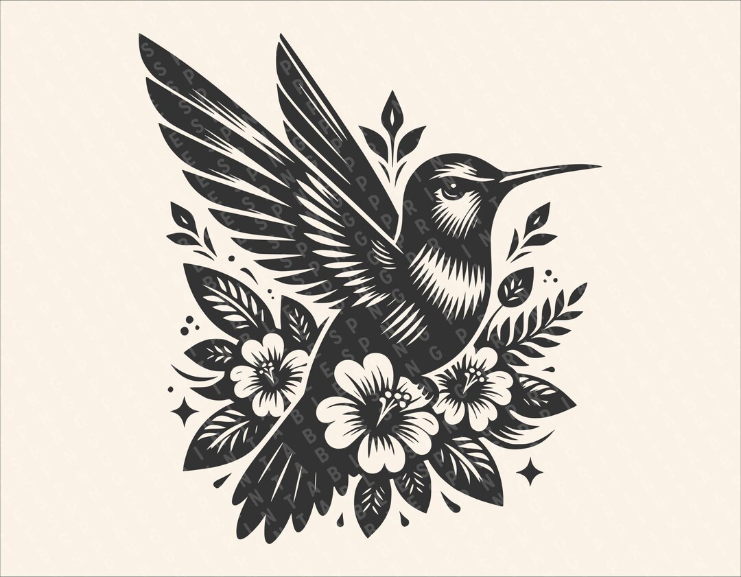 Hummingbird Svg - Svg - Dxf - Eps - Png - Hummingbird Decal Svg ...