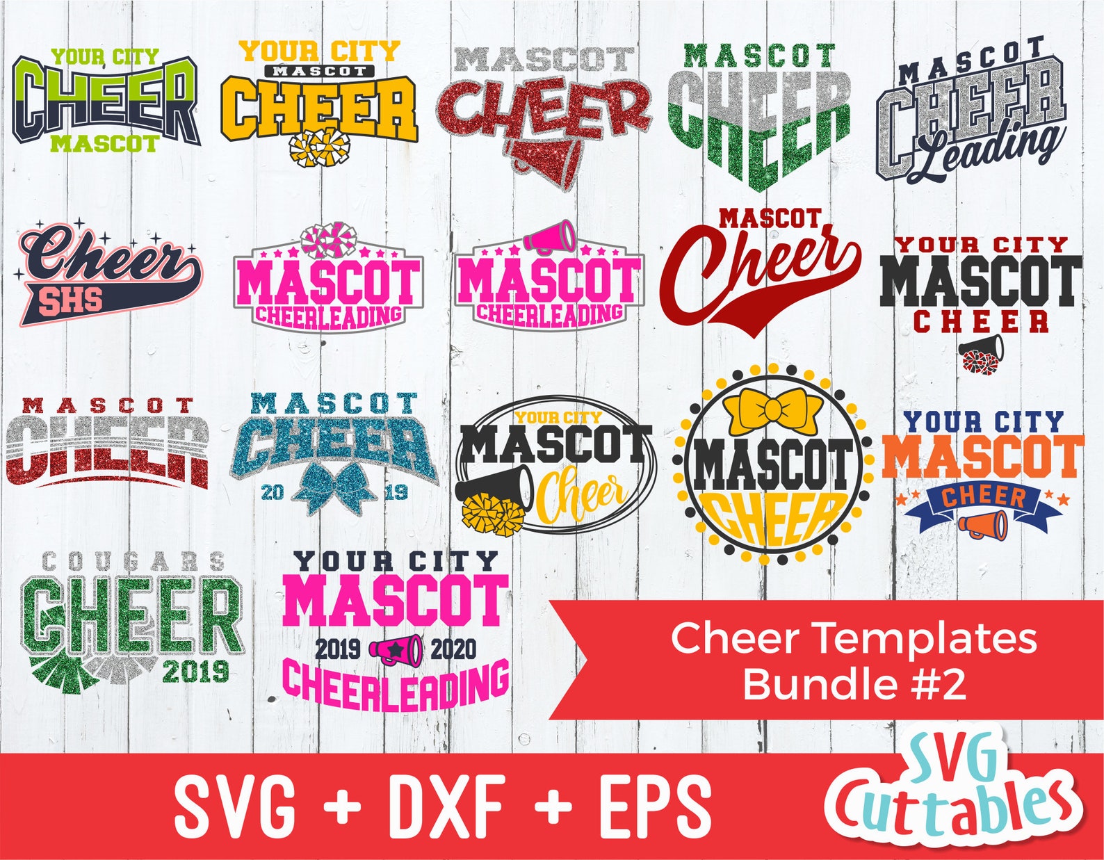 Cheer Svg Bundle Cheer Template Bundle 2 Svg Eps Dxf - Etsy