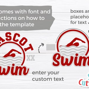 Swimming Svg - Swim Cut File - Swim Template 009 - Svg - Eps - Dxf ...