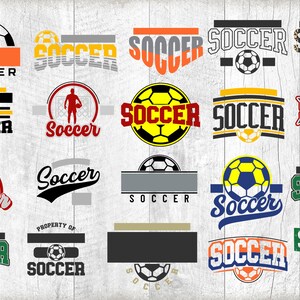 Soccer Template Svg Bundle Cut File - Soccer Svg - Soccer Bundle 3 ...