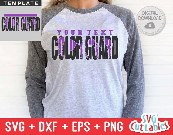 Color Guard Svg Color Guard Template 002 Svg Dxf Eps - Etsy