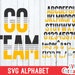 Go Team Svg Alphabet - Multi Color Sport - Svg - Eps - Dxf - Athletic ...