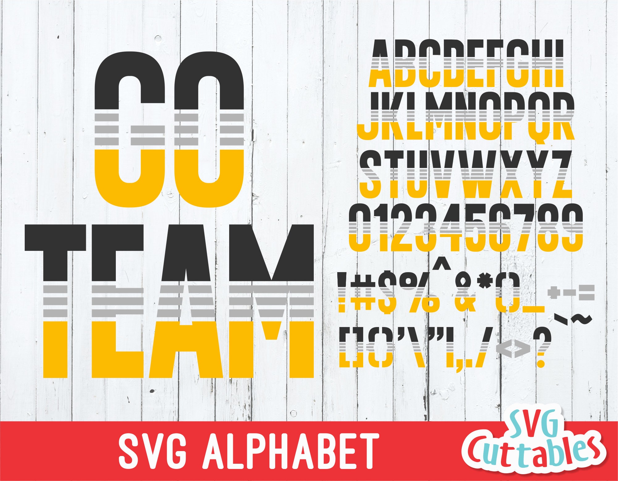Go Team Svg Alphabet - Multi Color Sport - Svg - Eps - Dxf - Athletic ...