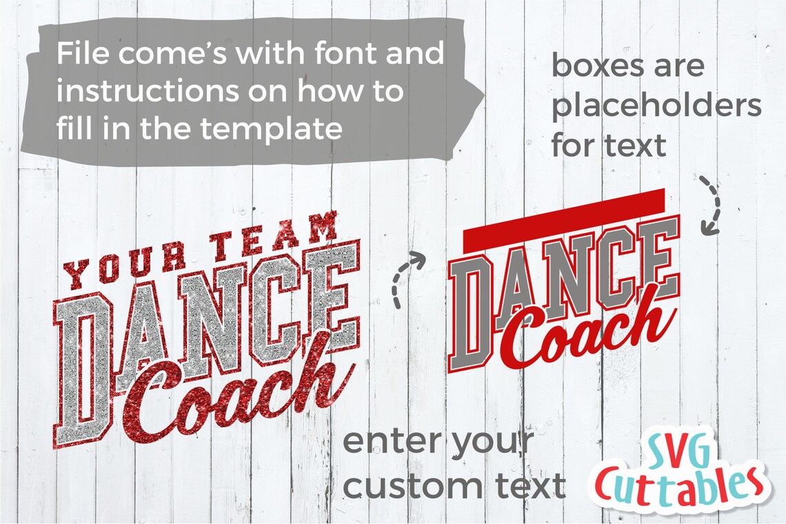 Dance Svg Cut File Dance Team Dance Template 004 Svg | Etsy