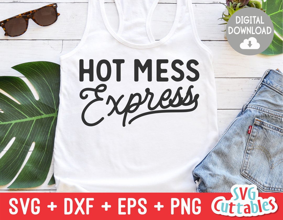 Hot Mess Express Svg - Funny Cut File - Sassy - Svg - Svg - Dxf - Eps ...