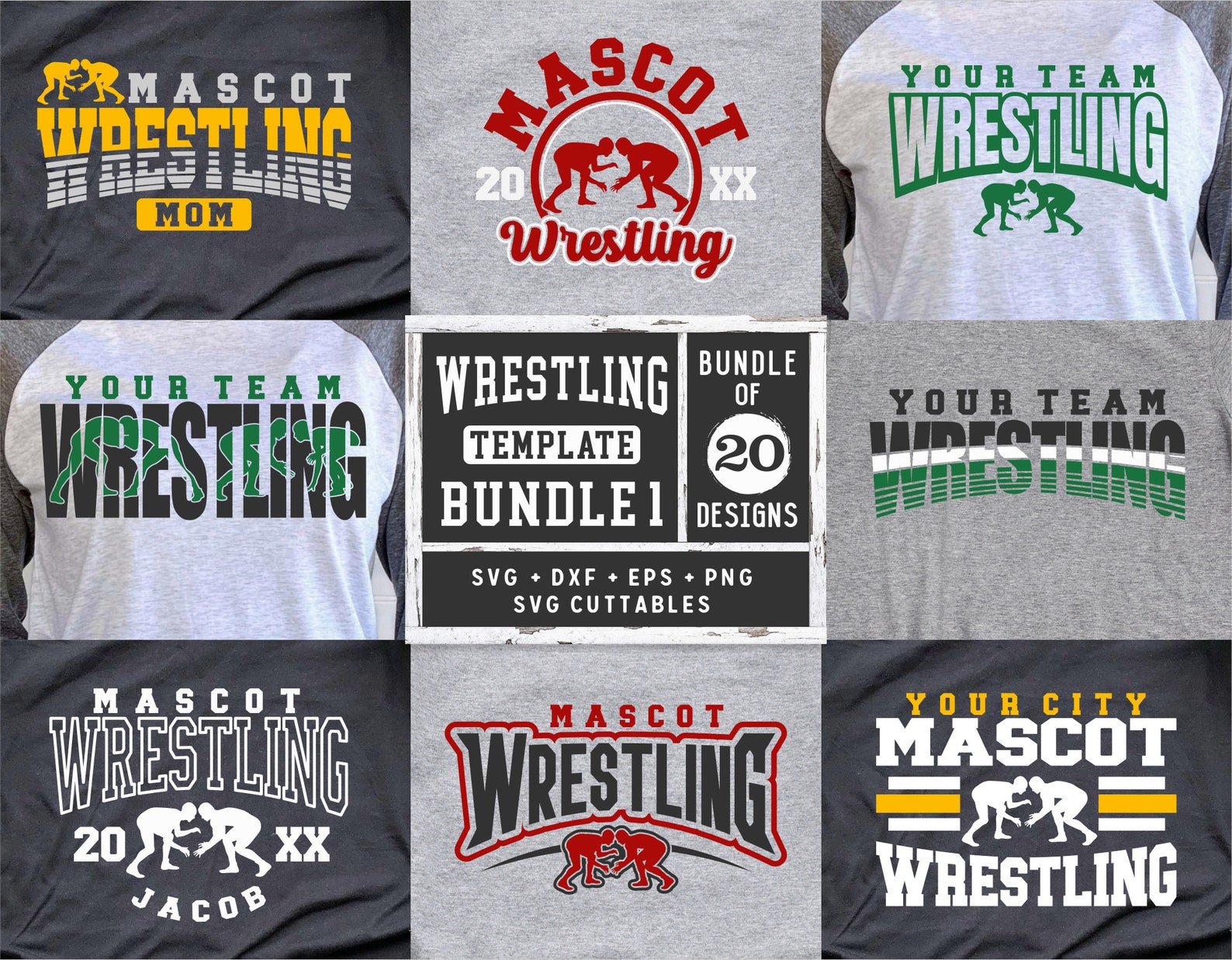 Wrestling Bundle SVG Template Bundle 1 Svg Eps Dxf - Etsy