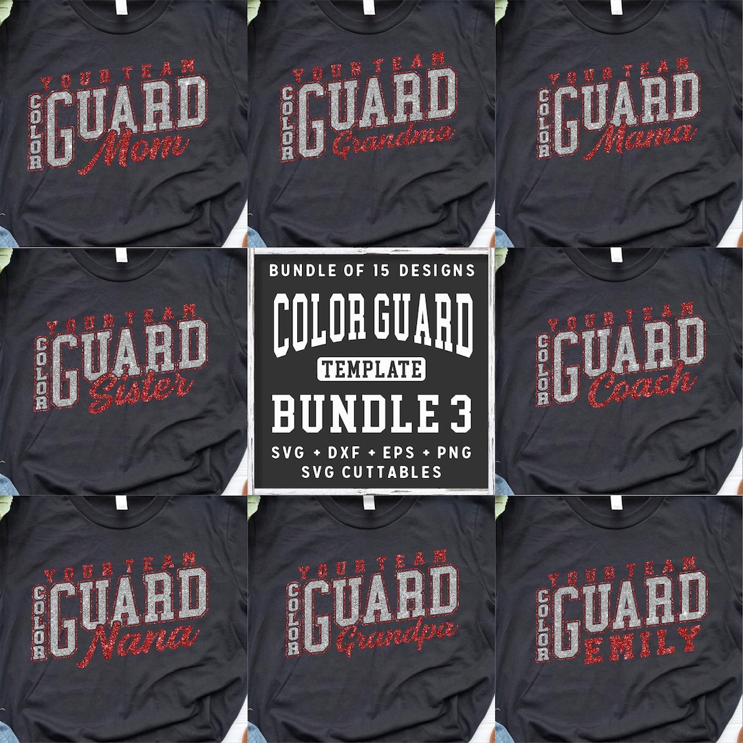 Color Guard Svg Bundle - Color Guard Template Bundle 3 - Svg - Dxf ...