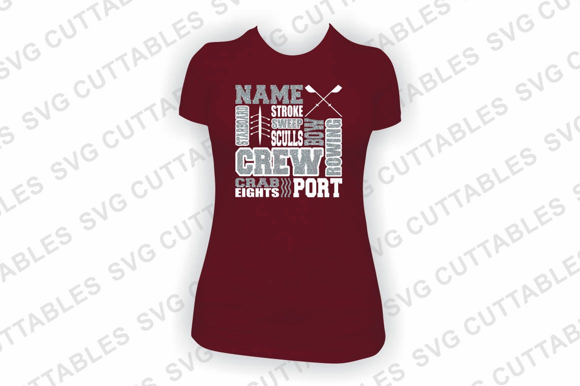 Crew Svg, Rowing Svg, Dxf, Eps, Crew Rowing Subway Art, Crew Cut File ...