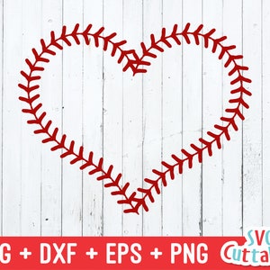Baseball Stitches Heart Svg Baseball Cut File Svg Dxf - Etsy