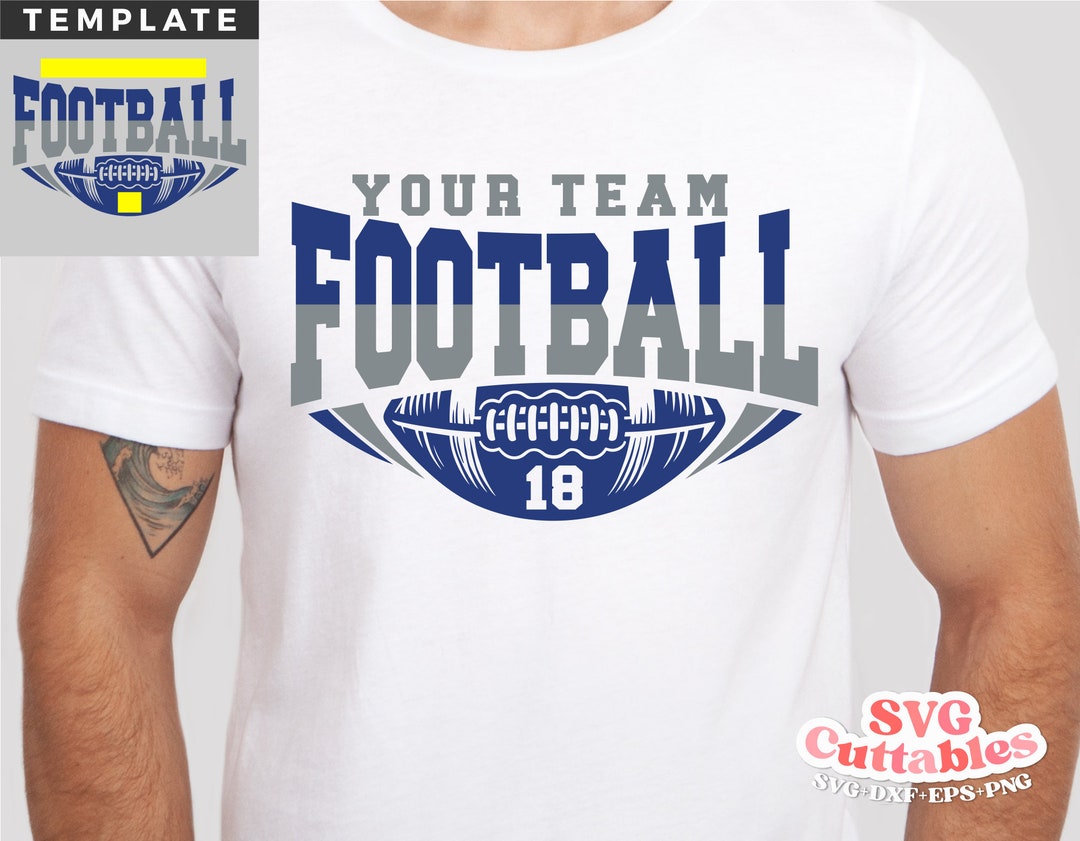 Football Cut File - Football Template 0066 - Svg - Eps - Dxf - Football ...