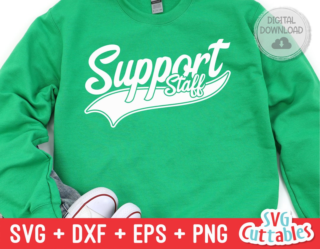 Support Staff Svg - Teacher Cut File - Occupation - Swoosh - Svg - Dxf ...