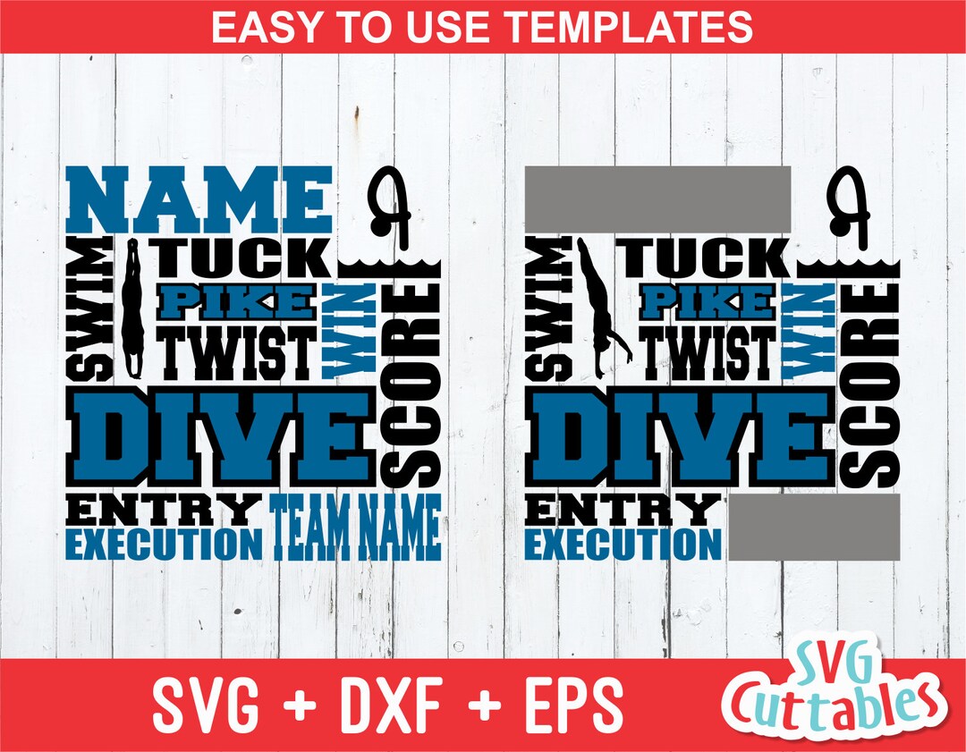 Diving Svg, Dive Subway Art, SVG, EPS, DXF, Dive Cut File, Dive ...