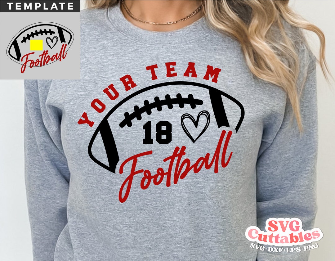 Football Cut File - Football Template 0071 - Svg - Eps - Dxf - Football ...