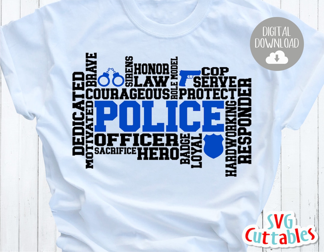 Police Svg - Police Word Art - Cut File - Svg - Eps - Dxf - Png ...