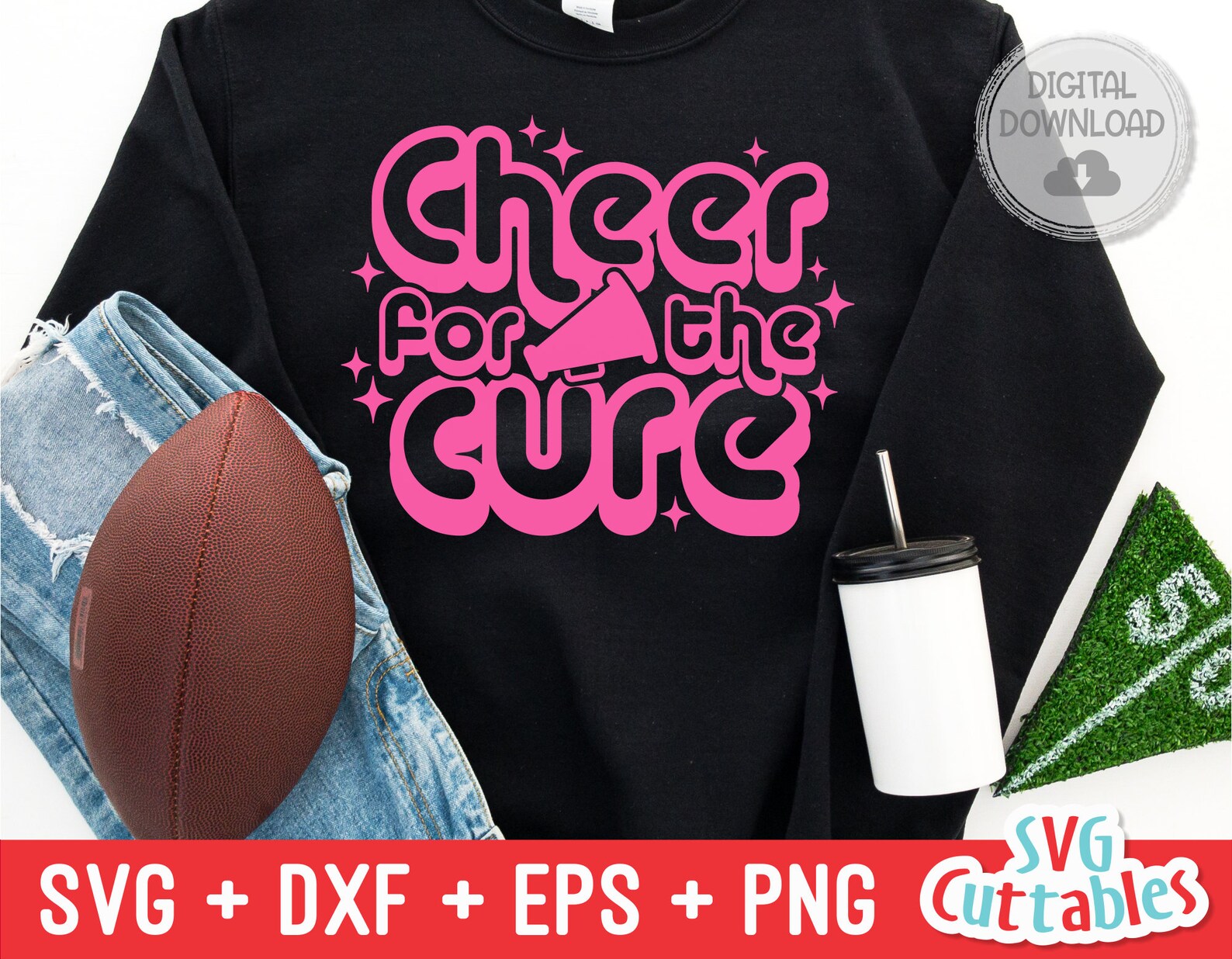 Cheer for the Cure Svg Breast Cancer Awareness Svg Dxf - Etsy